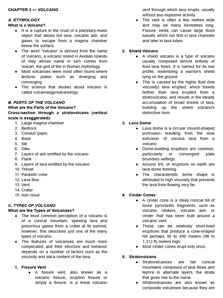 Understanding Volcanoes: Types and Eruptions | PDF | Volcano | Types Of ...