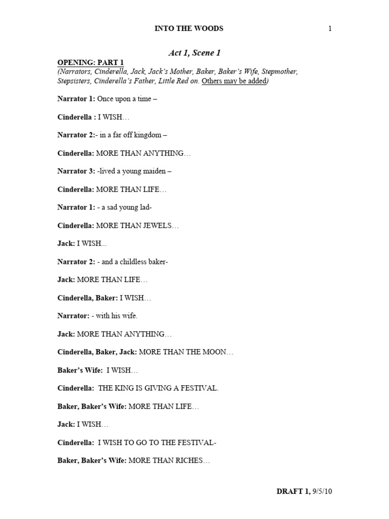 Fascinating Into The Woods Script Pdf Pictures