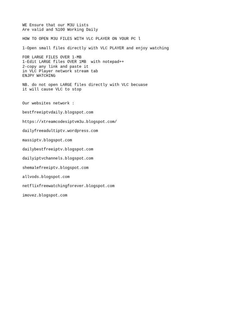 How to Open M3U Files with VLC | PDF