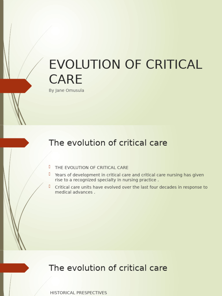 Evolution of Critical Care Nursing | PDF | Negligence | Intensive Care ...