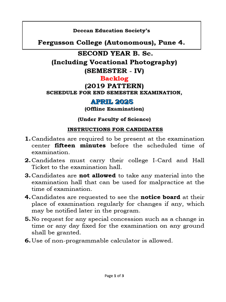 B. Sc. Ese Sem IV April 2025 | PDF | Mathematics | Zoology