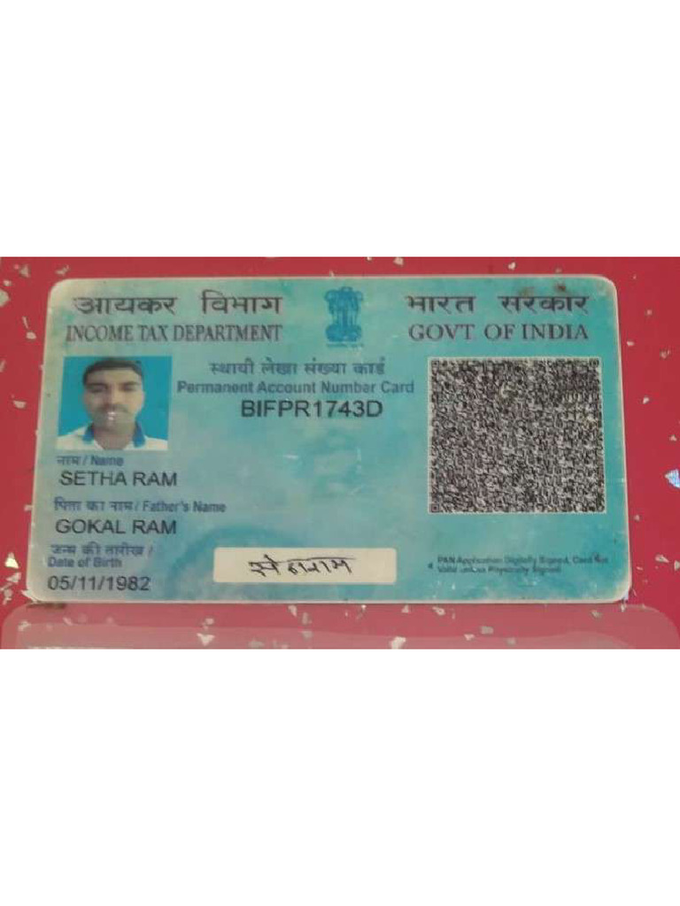 Setha Ram Pan Card | PDF