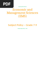 Ems Grade 7 To 9 Subject Policy | PDF | Educational Assessment | Teachers