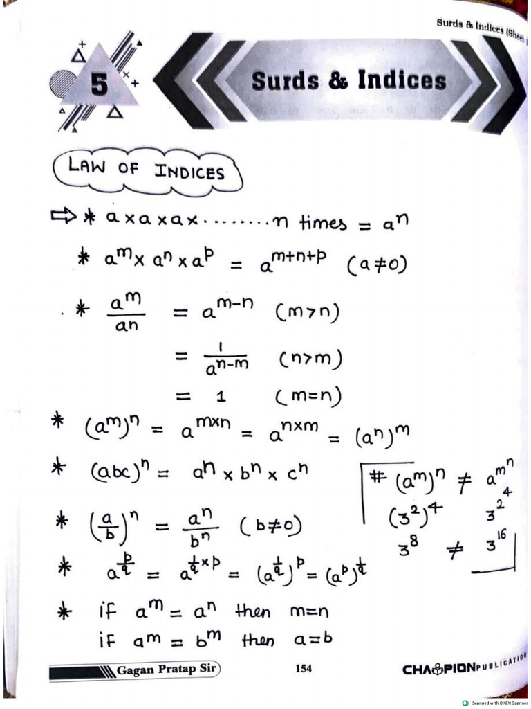 Surds and Indices | PDF