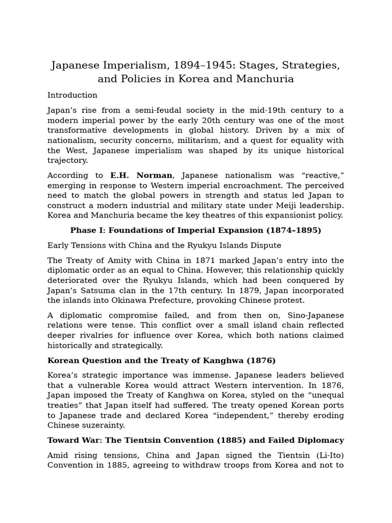 Japan's Occupation of Manchuria, 1931-32 | PDF | Empire Of Japan ...
