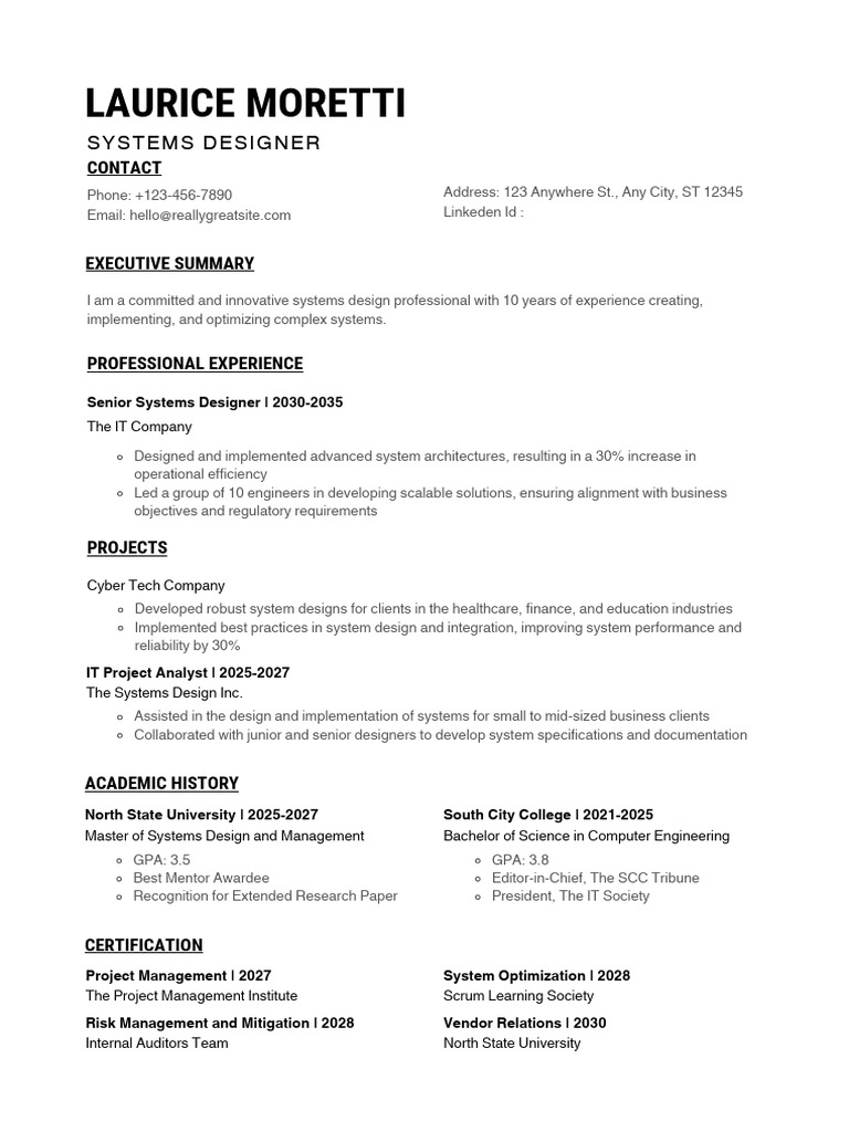 Resume Template 1 | PDF