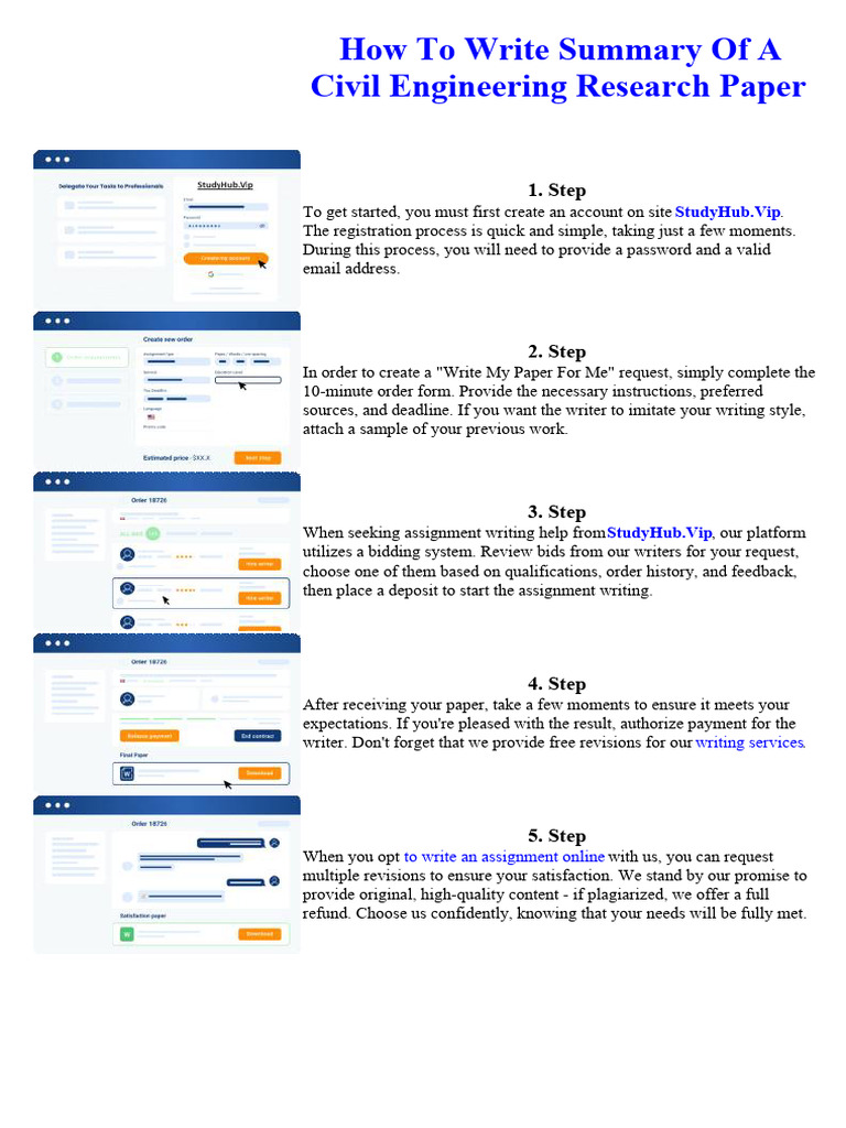 How To Write Summary of A Civil Engineering Research Paper | PDF ...