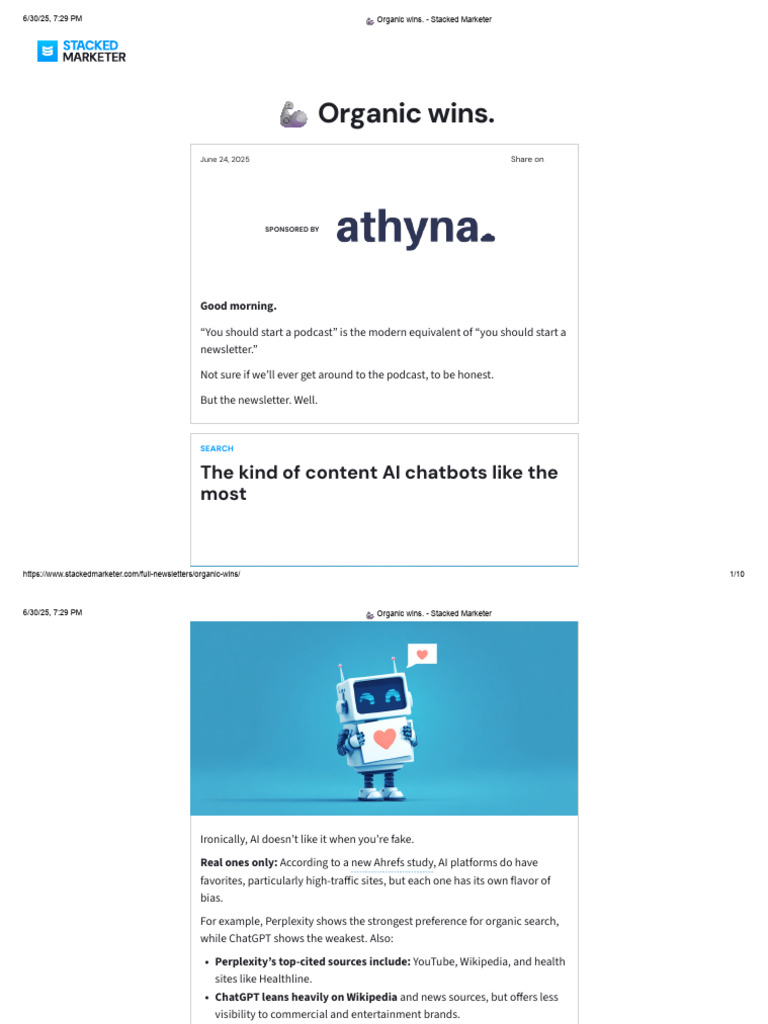 ? Organic Wins. - Stacked Marketer | PDF | World Wide Web | Internet & Web