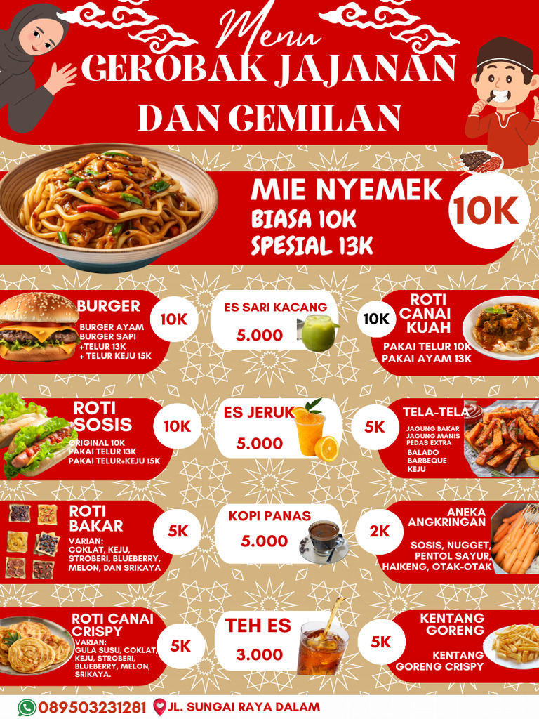Menu Gerobak Jajanan Haikeng | PDF