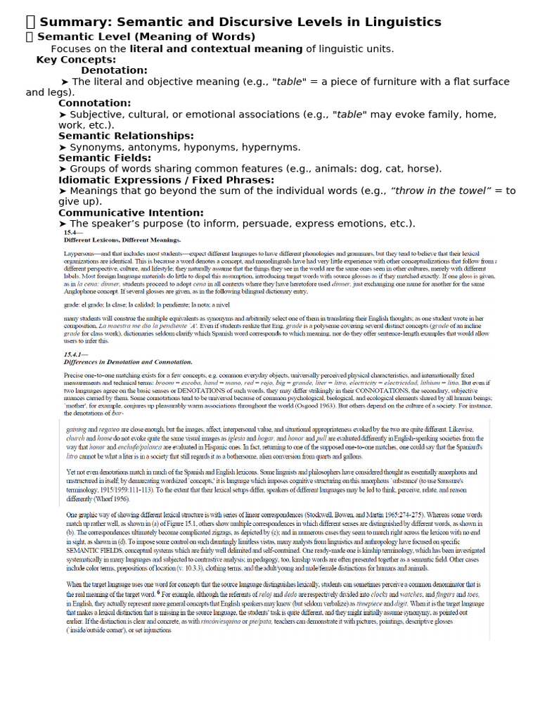 Denotation Connotation Coherence and Cohesion | PDF | Semantics | Discourse