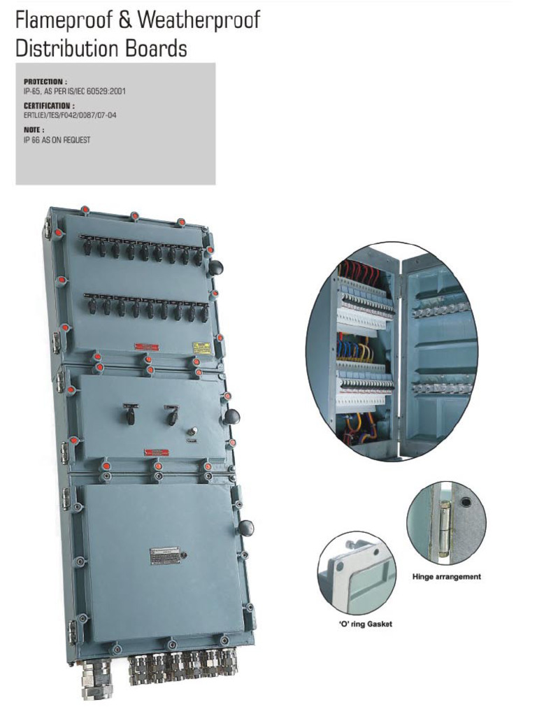 Flameproof and Weatherproof Distribution Boards | PDF