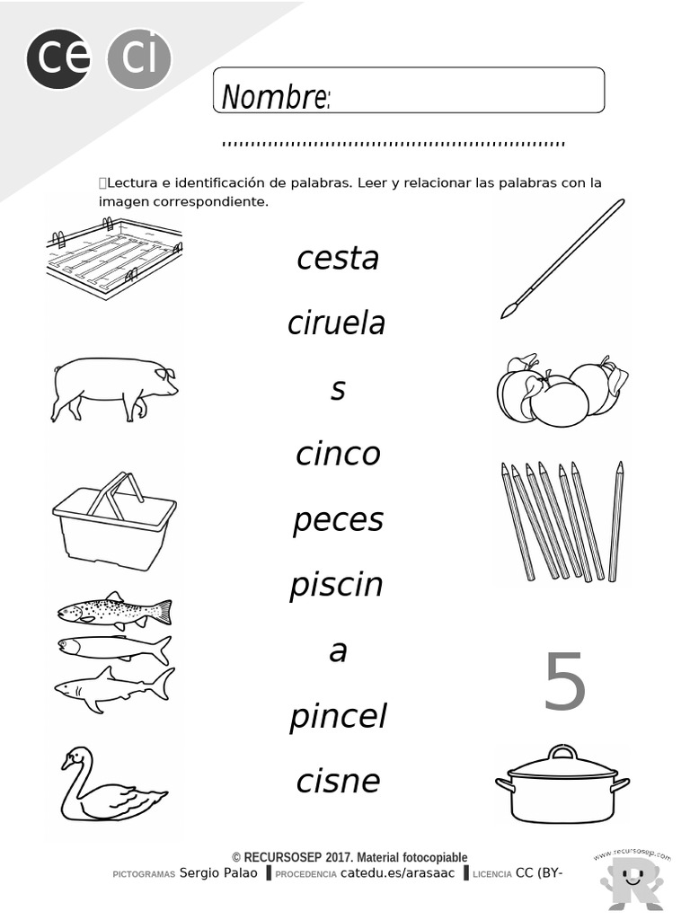 Taller Lectoescritura Recursosep Ce Ci Actividades 11 | PDF