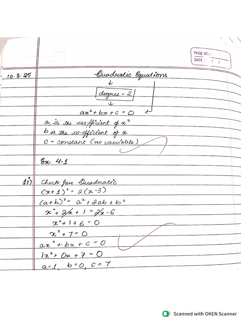 Quadratic Equation | PDF