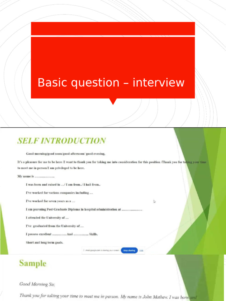 Basic Interview QN | PDF