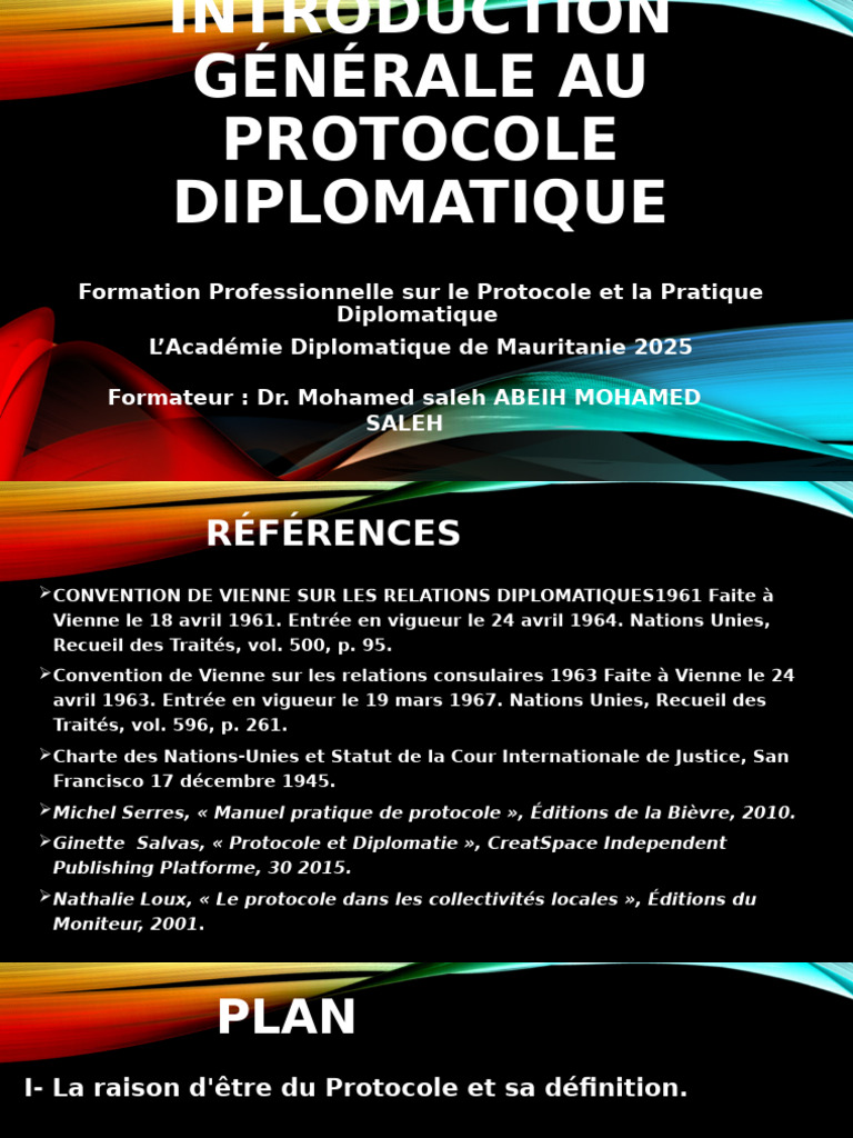 Introduction au Protocole Diplomatique | PDF | Diplomatie | Saint ...