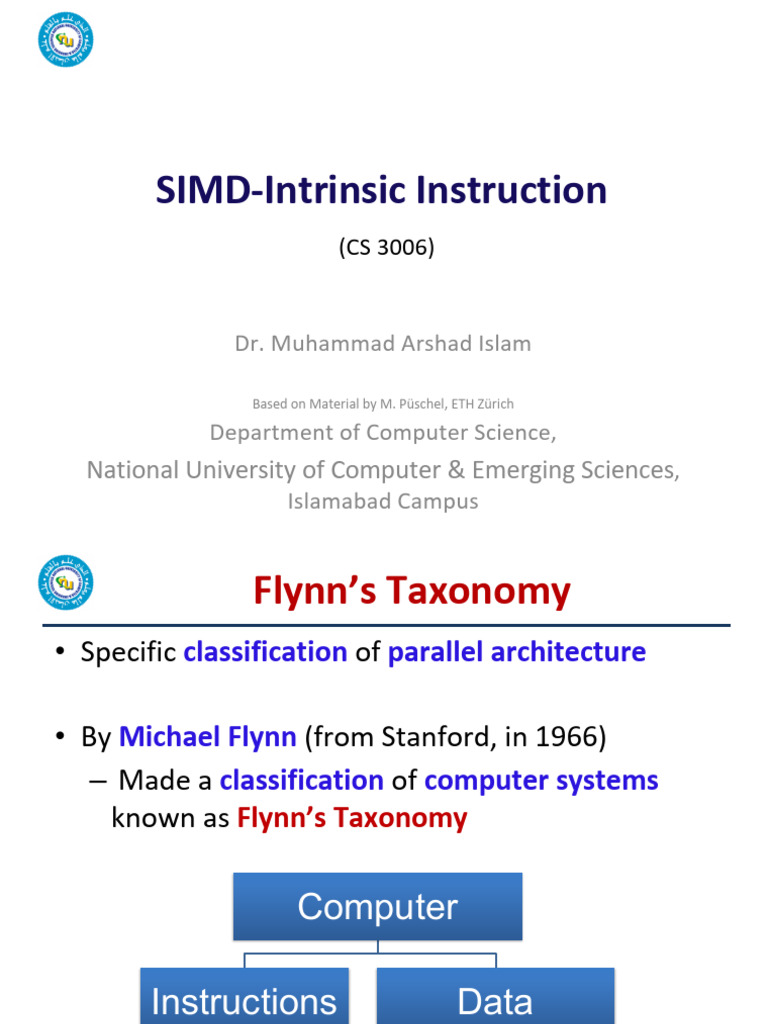 CS-3006!3!1 SIMD Intrinsic Programming Reduced | PDF | Parallel ...