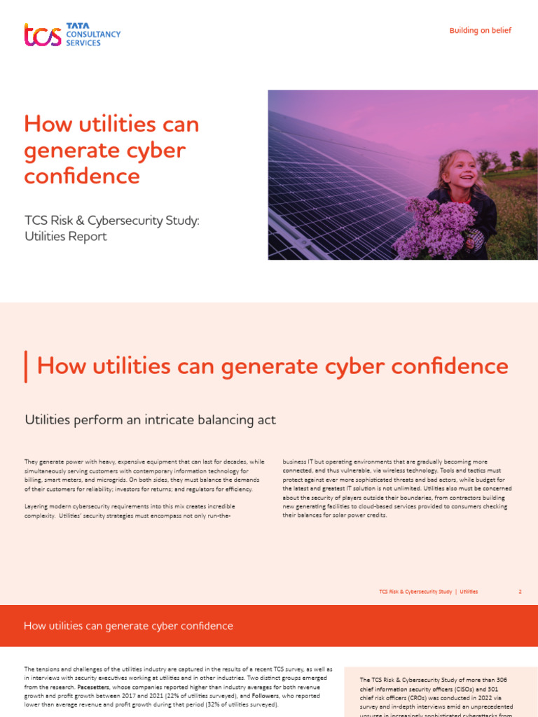The Tcs Risk Cybersecurity Study For Utilities | PDF | Computer ...