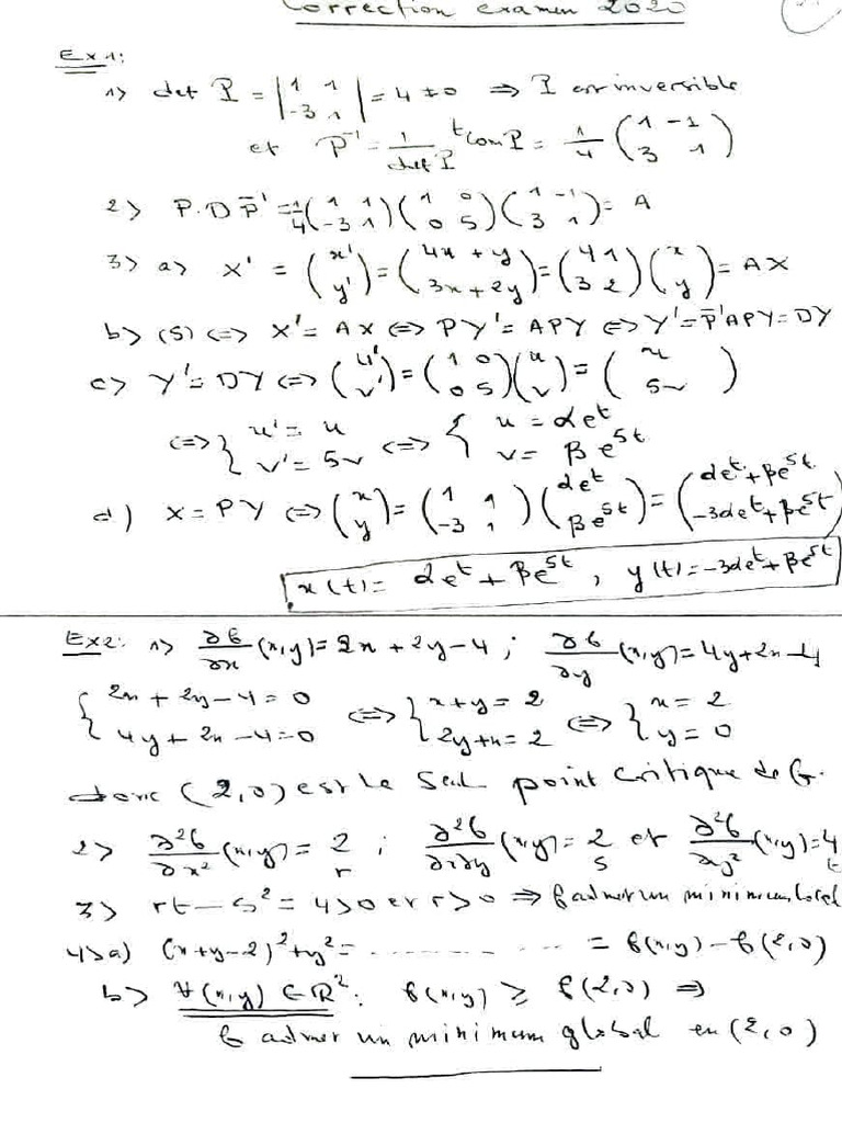 Correction Exam 2020 - Copie | PDF