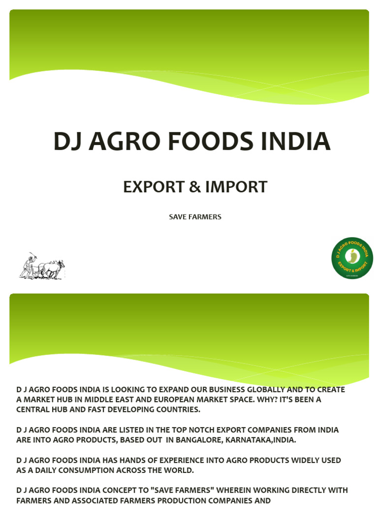 DJ Agro Foods: Global Expansion Plans | PDF | Chili Pepper | Coriander