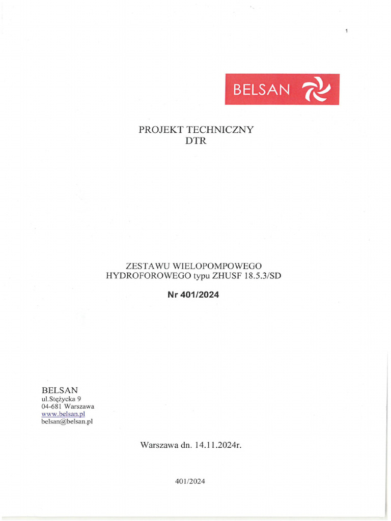 DTR Belsan Zespół Pożarowy | PDF
