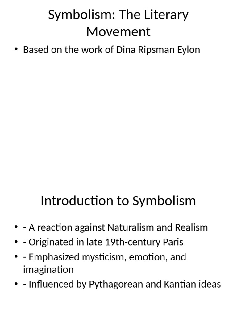 Overview of the Symbolist Movement | PDF