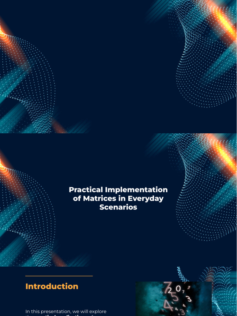 Slidesgo Practical Implementation of Matrices in Everyday Scenarios 20240506093221hvSP | PDF