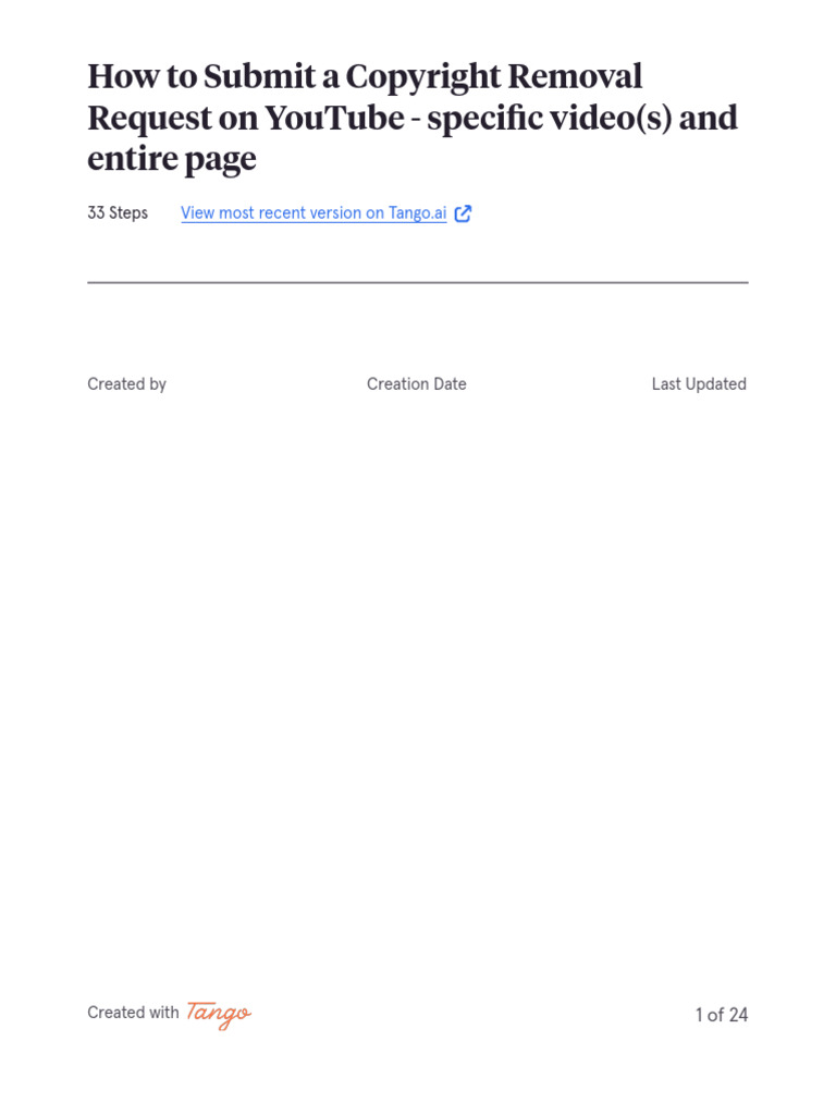 YouTube Copyright Removal Guide | PDF | You Tube | World Wide Web