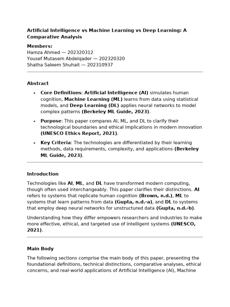 Ai Ml And Dl Key Differences Explained Pdf Machine Learning