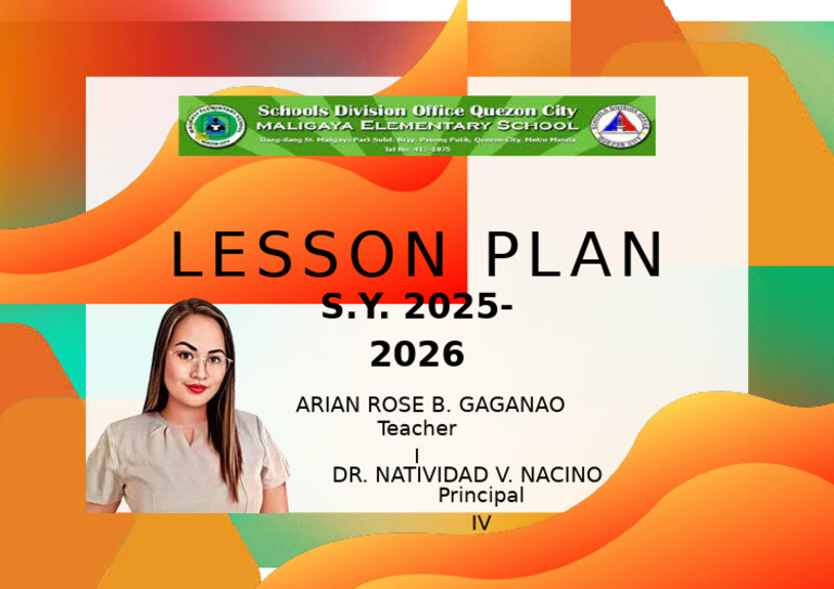 Lesson Plan Cover 2025 | PDF