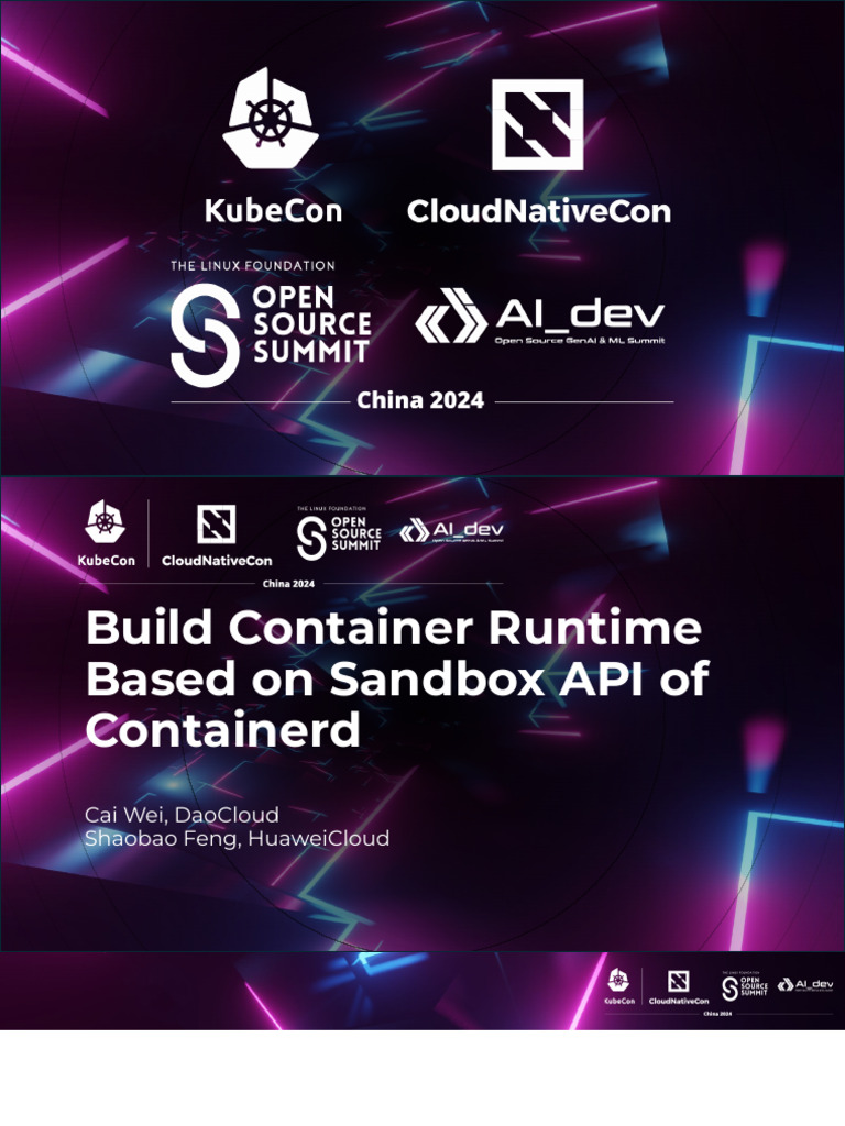 Build Container Runtime Based On Sandbox API of Containerd ...