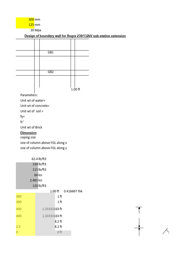 Ilide - Info Boundary Wall Design Calculations With Pile PR | PDF | Deep Foundation | Beam ...