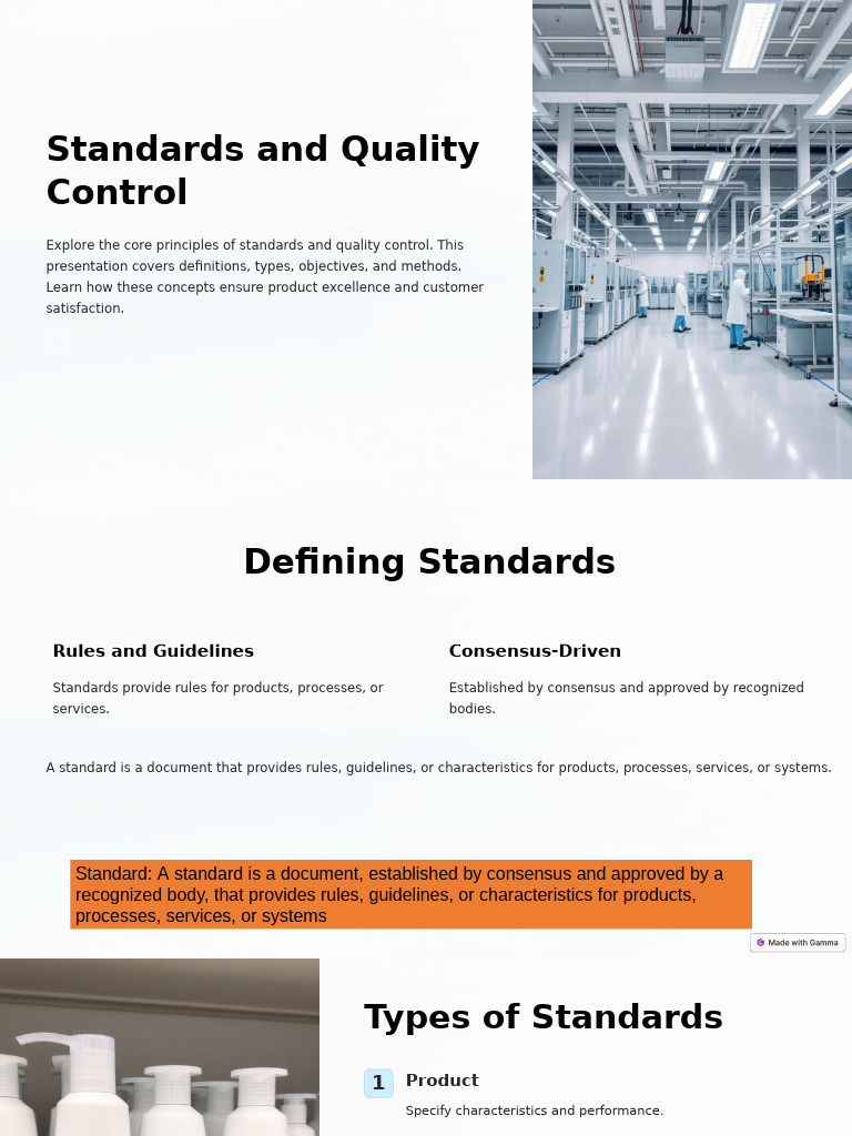 Standards in Quality Control Overview | PDF | Standardization | Quality ...