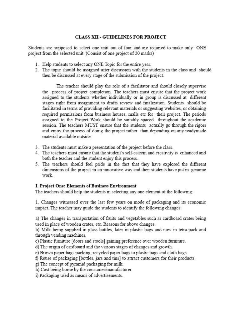 G12-Project Guidelines (As Per Cbse Syllabus) | PDF | Coca Cola | Stocks