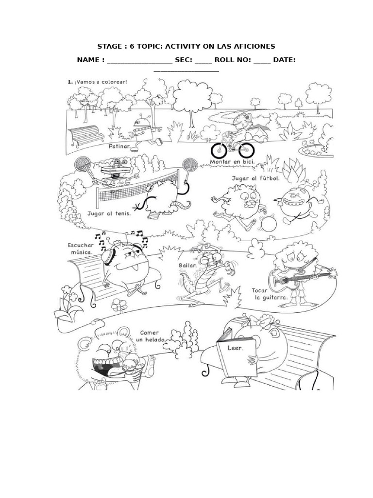 Day 1 Activity Sheet | PDF