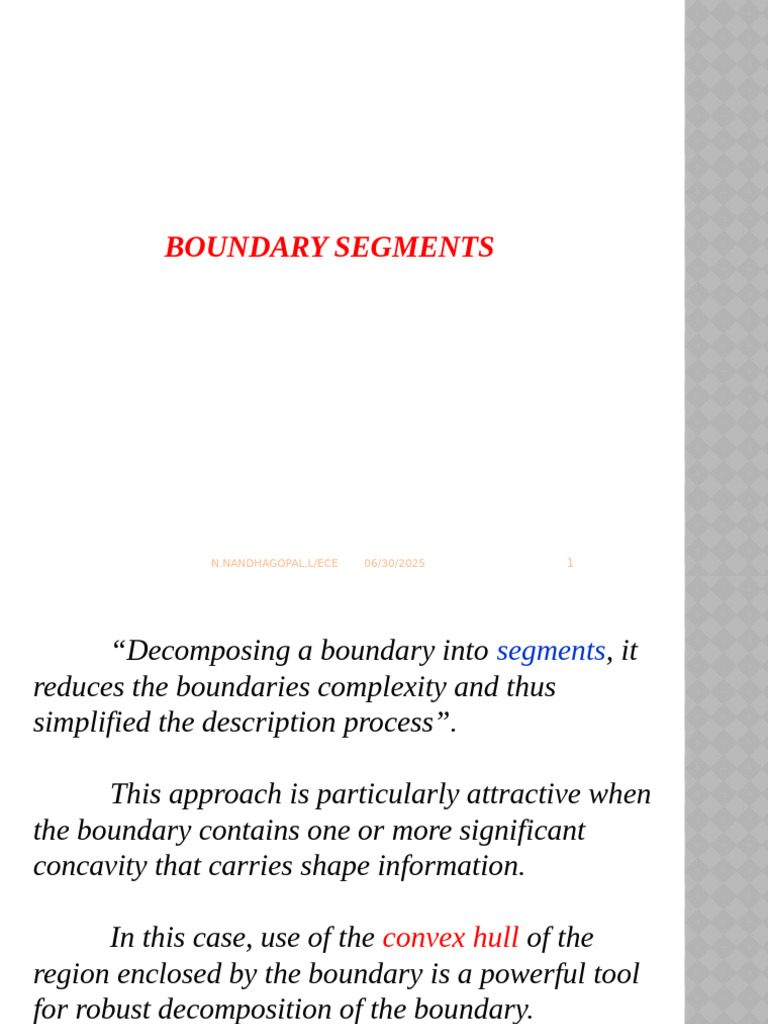 Digital Image Processing - Boundary Segmants | PDF