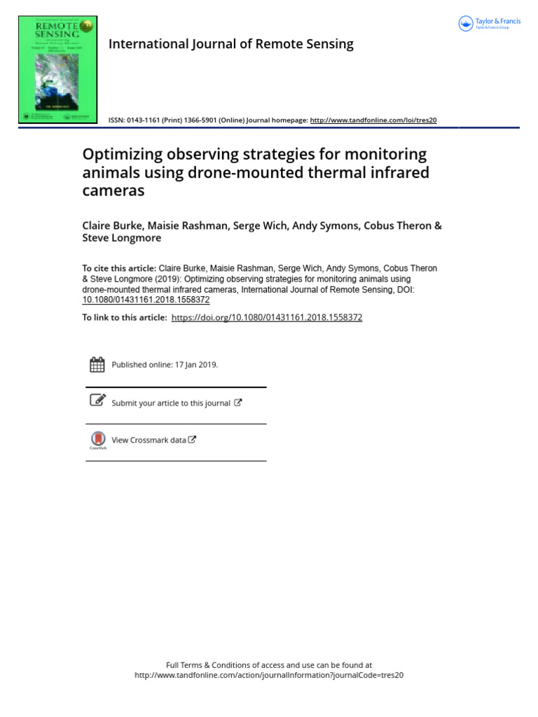 Optimizing Observing Strategies For Monitoring Animals - Claire Burke | PDF | Atmosphere Of ...