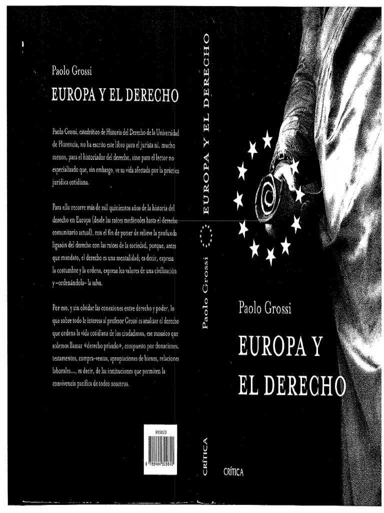 2.1.d 2.2.d 3.b 4.c GROSSI Paolo - Europa y El Derecho | PDF