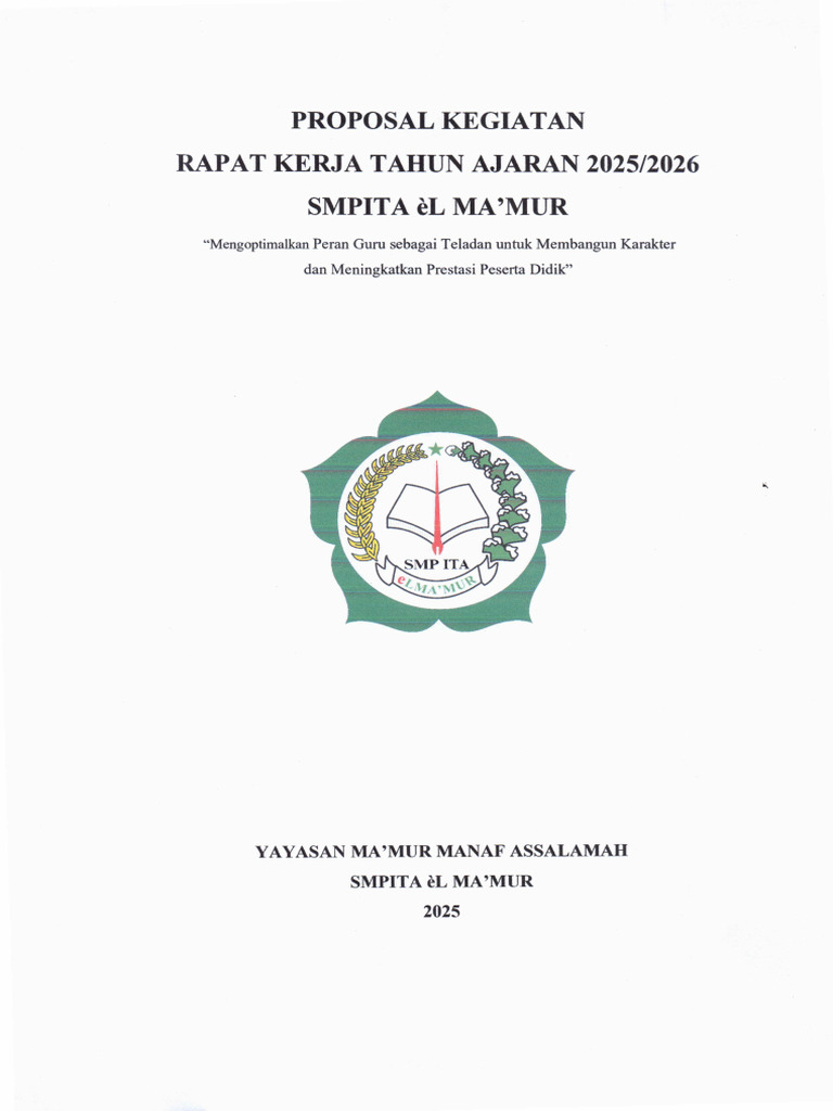 Proposal Raker 2025-2026 | PDF