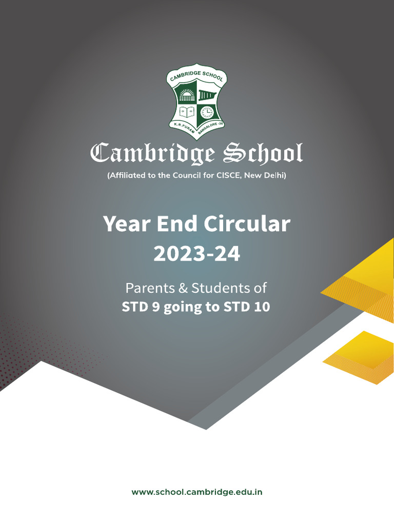 Circular For STD9 To STD10 1710937506 | PDF