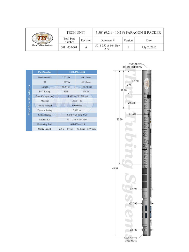 Paragon II Packer Assembly Guide | PDF | Screw