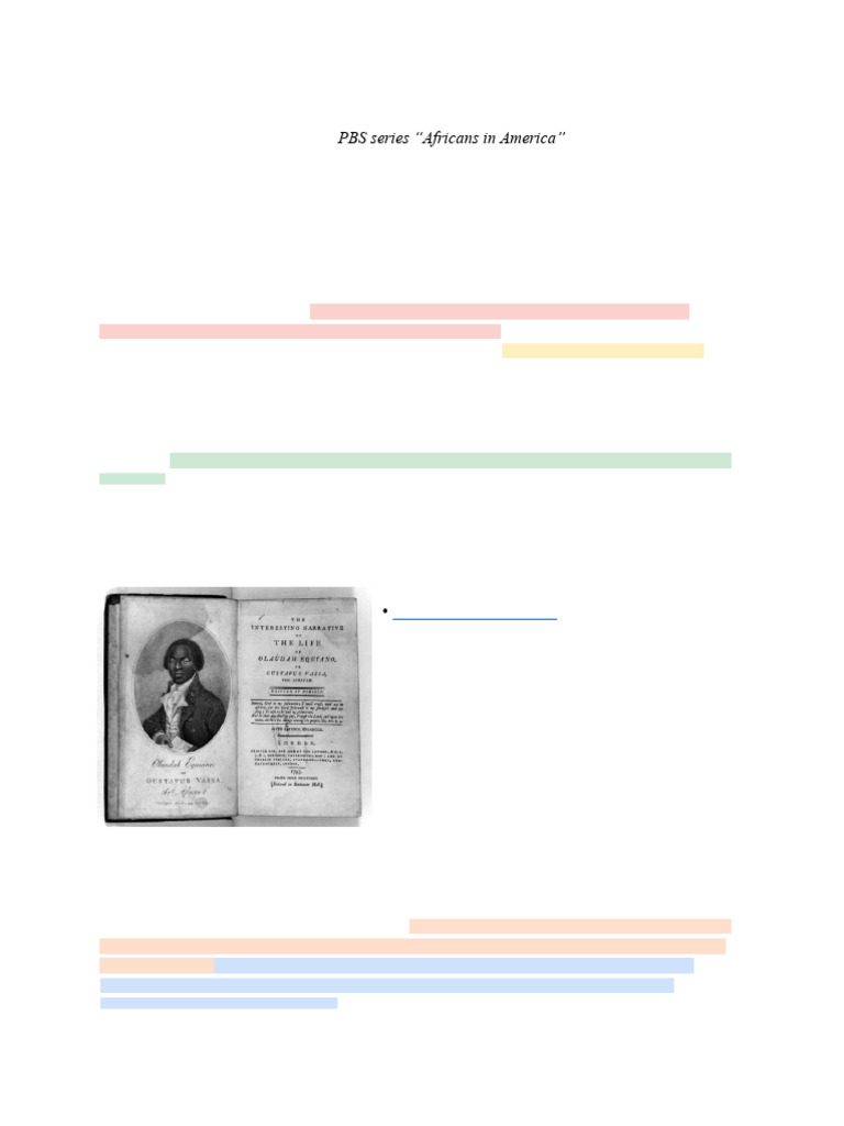 The African Slave Trade and The Middle Passage PBS Series | PDF ...