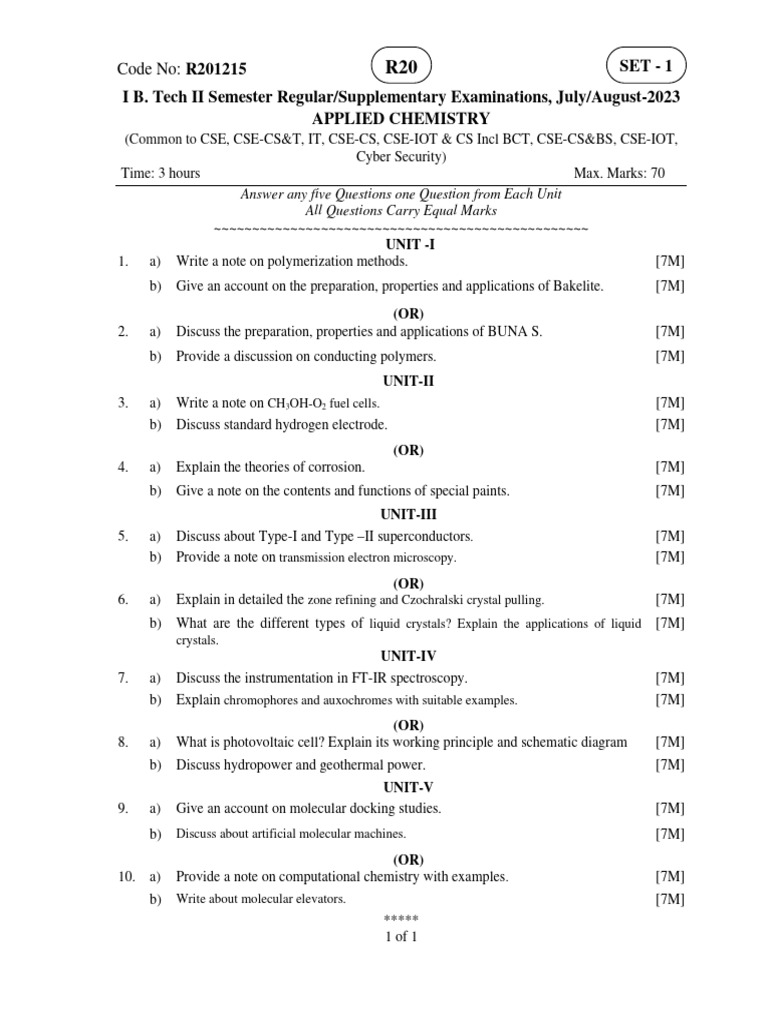 1704719019wpdm Applied Chemistry July Aug 2023 | PDF | Electrochemistry ...