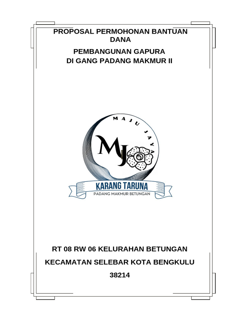 Contoh Proposal Pembangunan Gapura 3 | PDF