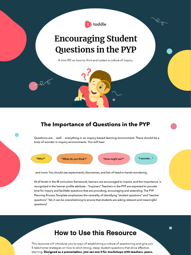 Encouraging Student Questions in The PYP | PDF | Learning | Inquiry ...