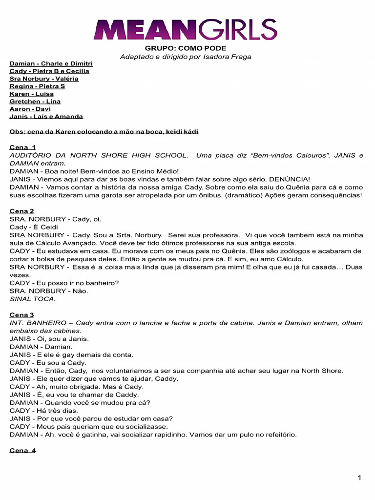 Mean Girls Musical | PDF