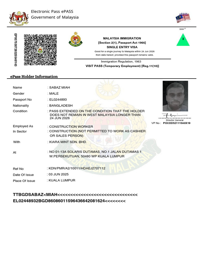 Sabbir Mahmud Permit PDF | PDF