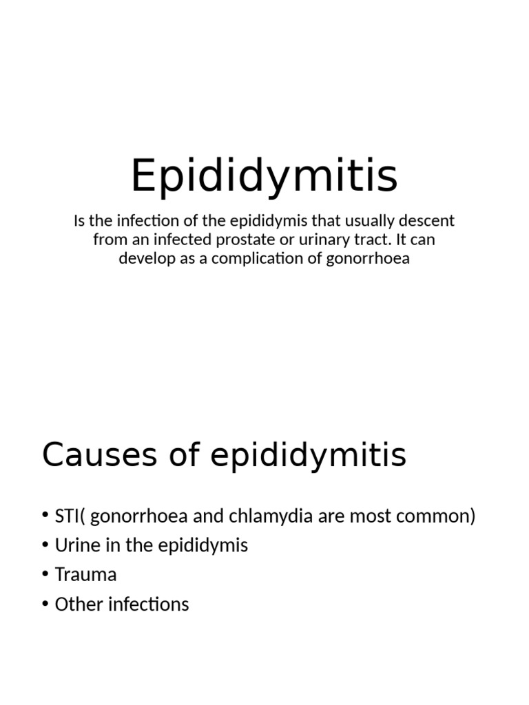 Epididymitis | PDF