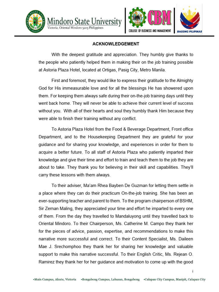 Acknowledgement To Executive-Compressed | PDF | Gratitude