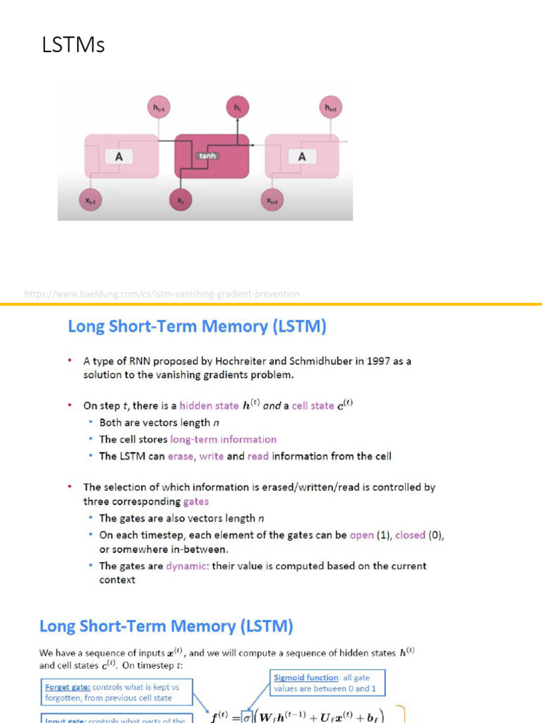 Long Short-Term Memory (LSTM) | PDF | Gradient | Information