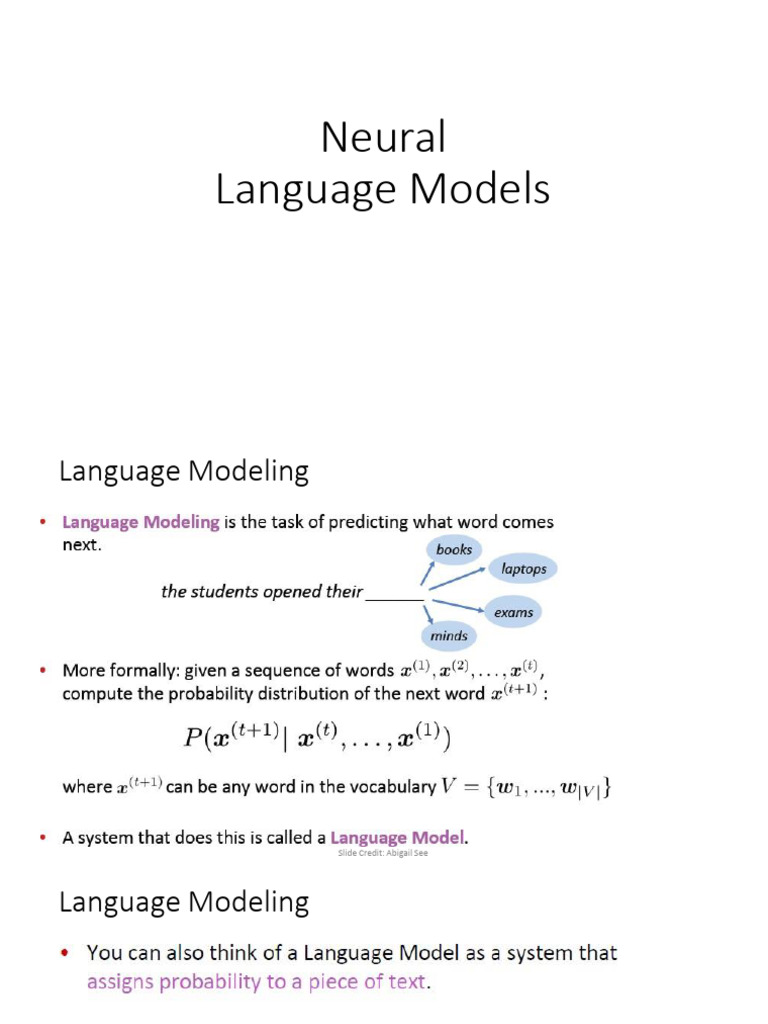 Neural Language Modelling - NLP | PDF | Learning | Algorithms